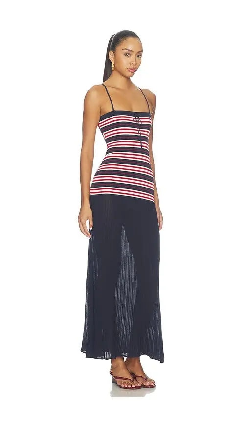 Faithfull The Brand Doris Maxi Dress In Navy