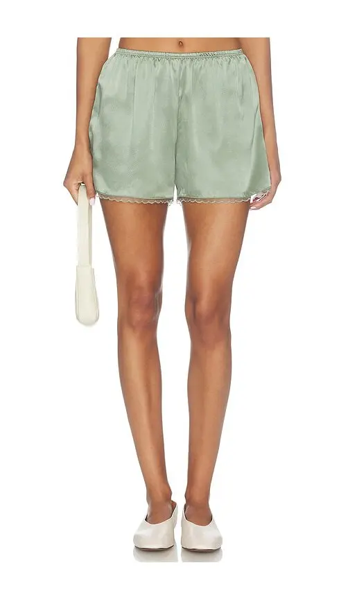 Donni. The Silk Lace Tap Short In Green