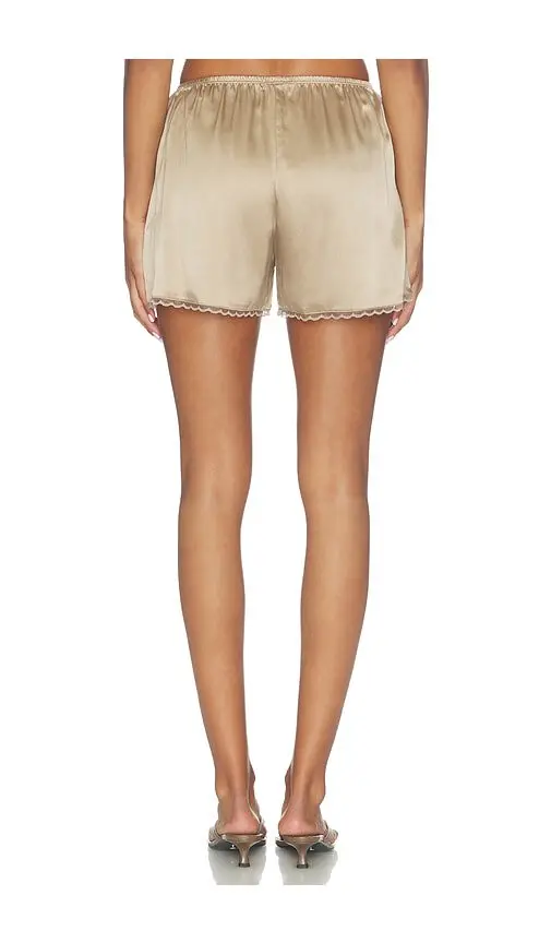 Donni. The Silk Lace Tap Short In Taupe