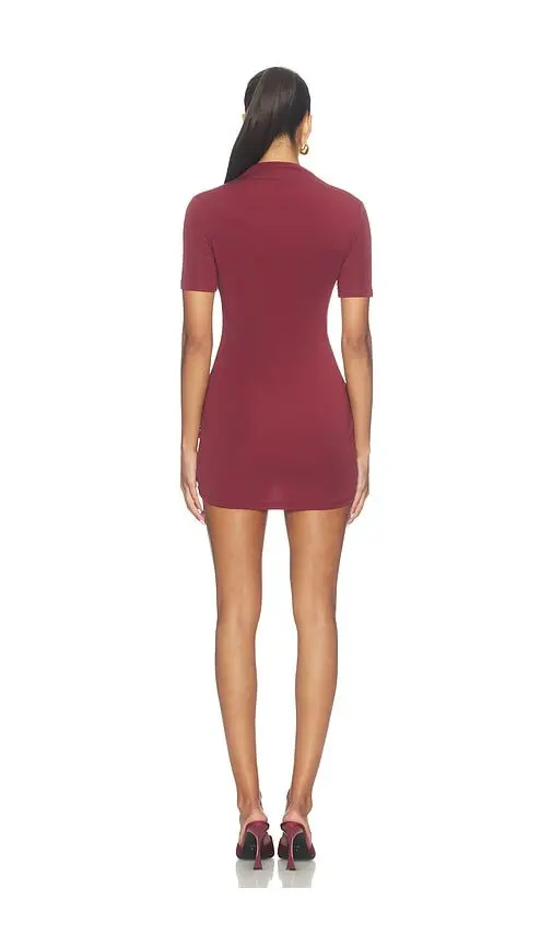SNDYS. Hart Mini Dress In Burgundy