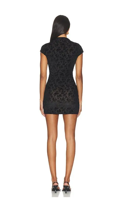 RUNAWAY THE LABEL Lucie Mandarin Collar Mini Dress