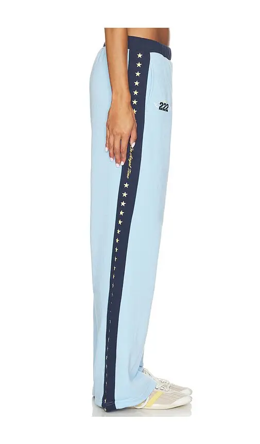 THE MAYFAIR GROUP Mayfair Athletic Dept. Wide Leg Sweatpant In Baby Blue