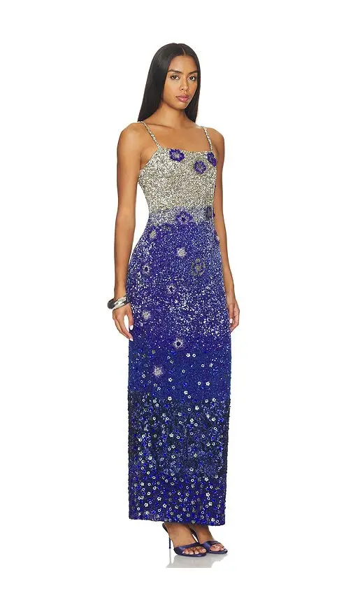 LA FUORI Sapphire Stardust Dress In Navy