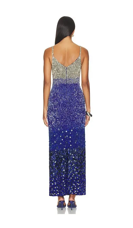 LA FUORI Sapphire Stardust Dress In Navy