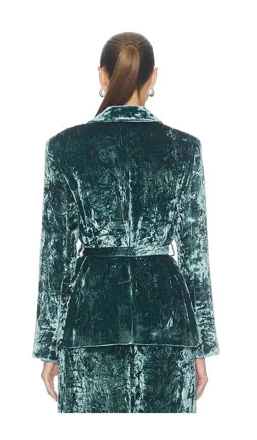 Ulla Johnson Ellery Velvet Jacket In Green