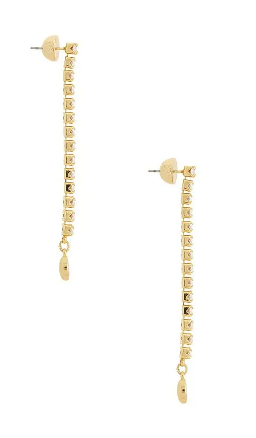 Ettika Marquise Edge Linear Earrings In Metallic