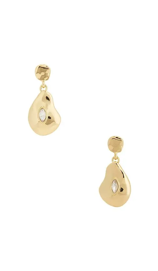 Ettika Marquise Drop Earrings In Metallic - Gold
