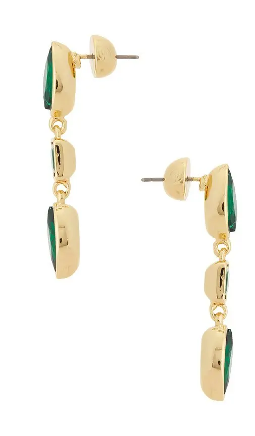 Ettika Mixed Shape Drop Earrings In Green