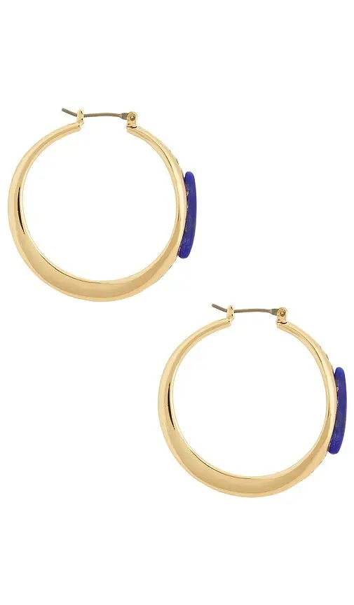 Ettika Lapis Solstice Hoops In Blue