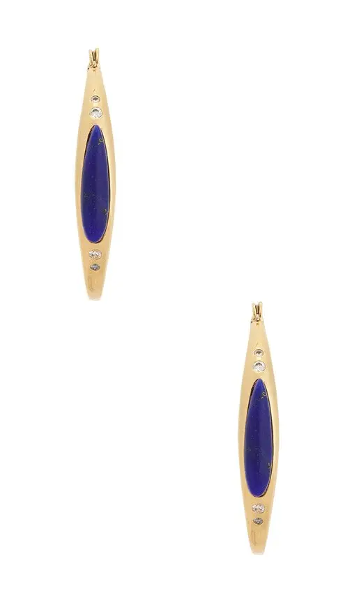 Ettika Lapis Solstice Hoops In Blue