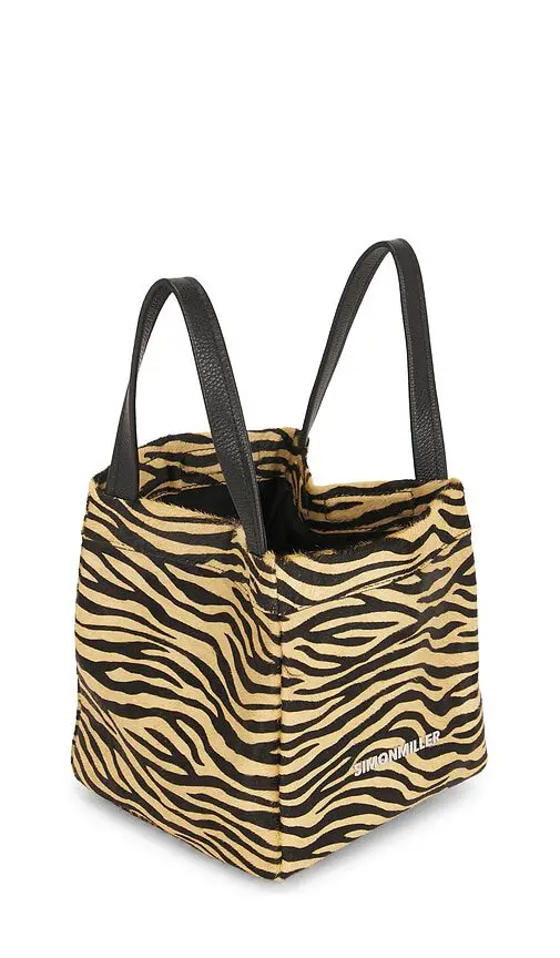 SIMONMILLER Calf Hair Quad Bag In Brown