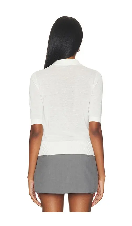 GEEL Beatrice Knit Polo In White