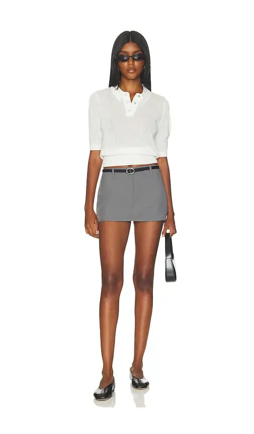 GEEL Beatrice Knit Polo In White