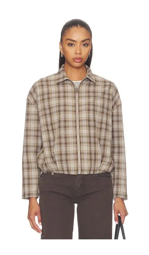 Lna Vivienne Zip Up Jacket In Multi