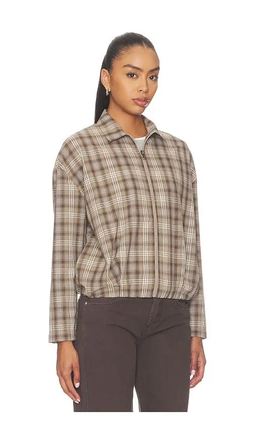 Lna Vivienne Zip Up Jacket In Multi