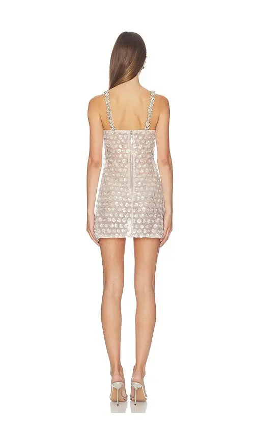 BRONX BANCO Embellished Mini Dress With Diamond Strap