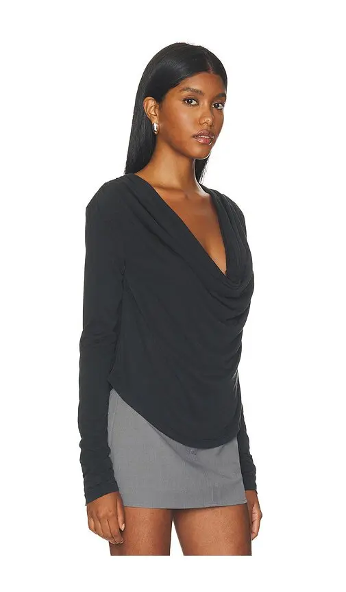 Free People Jane Long Sleeve Top - Black