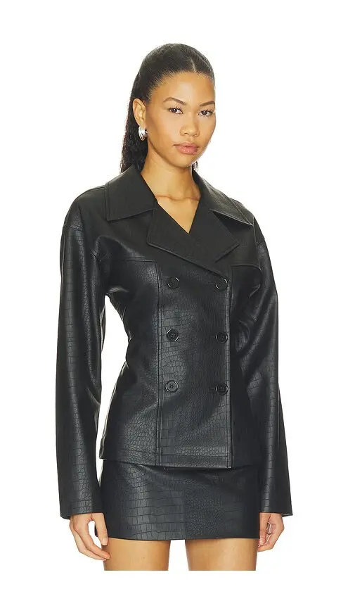 Superdown Caroline Faux Leather Jacket - Black