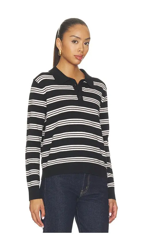 STITCHES & STRIPES Jodie Polo In Black