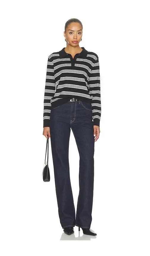STITCHES & STRIPES Jodie Polo In Black