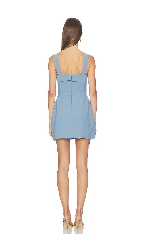 Amanda Uprichard Mindy Romper In Blue