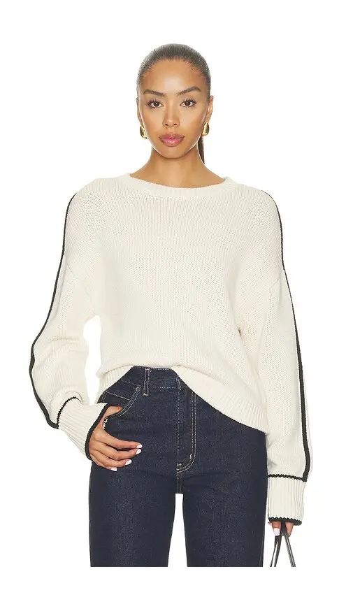 STITCHES & STRIPES Miro Pullover In Cream - Cream Combo