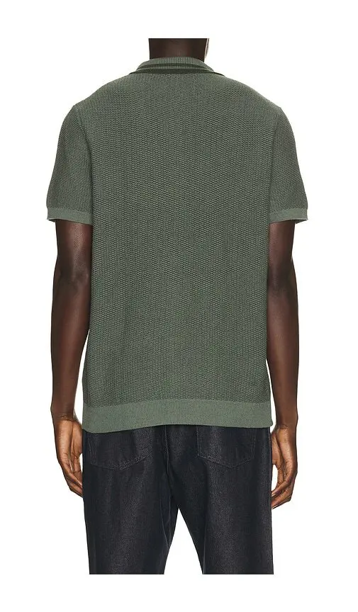 RHONE Fine Knit Sweater Polo In Green