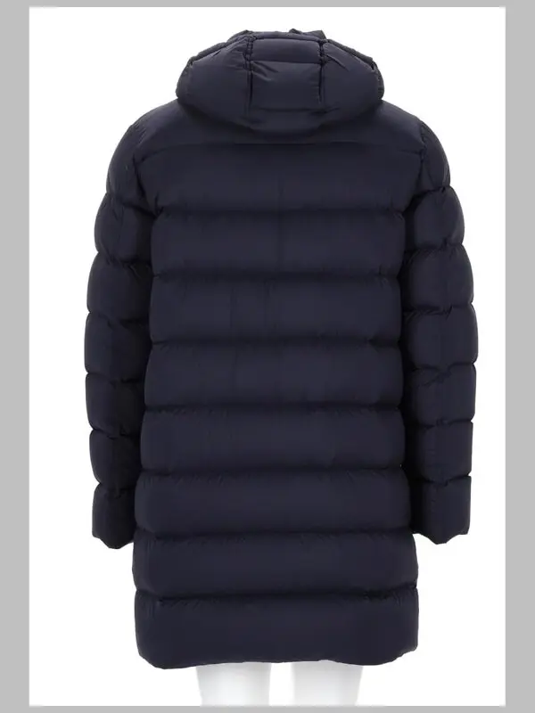 Herno Cappotto Imbottito Con Cappuccio - Blue