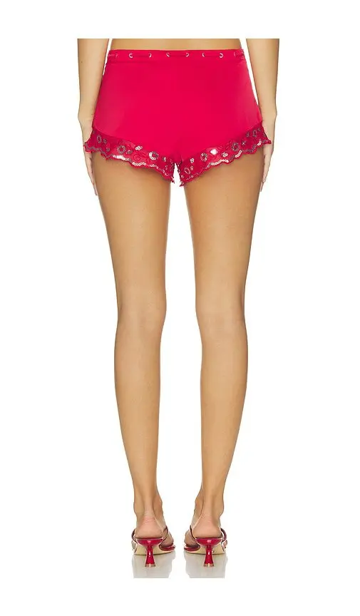 Frankies Bikinis X Devon Lee Carlson Bestie Satin Short In Red