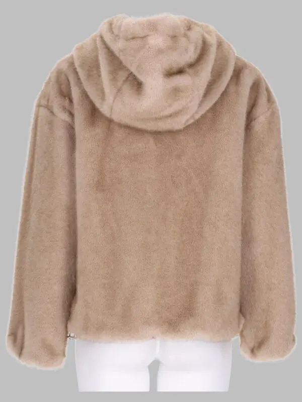 Herno Giacca Bomber In Eco-pelliccia - Cream