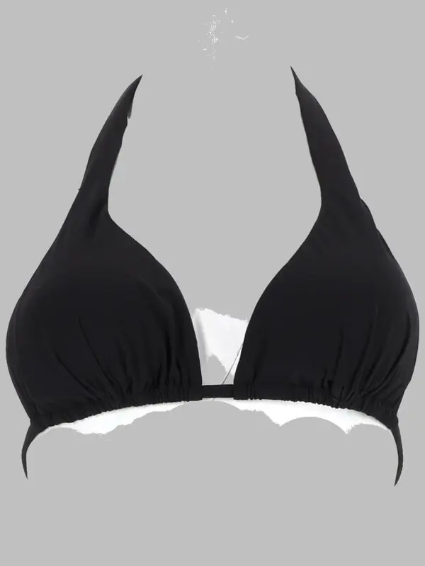 Dolce & Gabbana Top Bikini Triangolo Imbottito - Black
