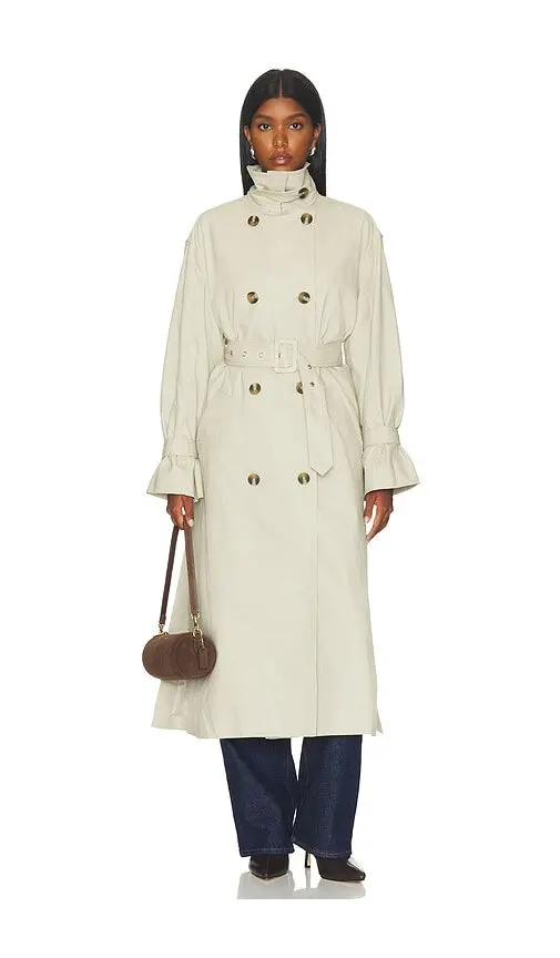Tularosa Melina Trench In Beige - Ecru