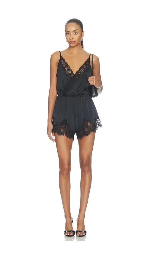LOVERS AND FRIENDS Marine Romper - Black