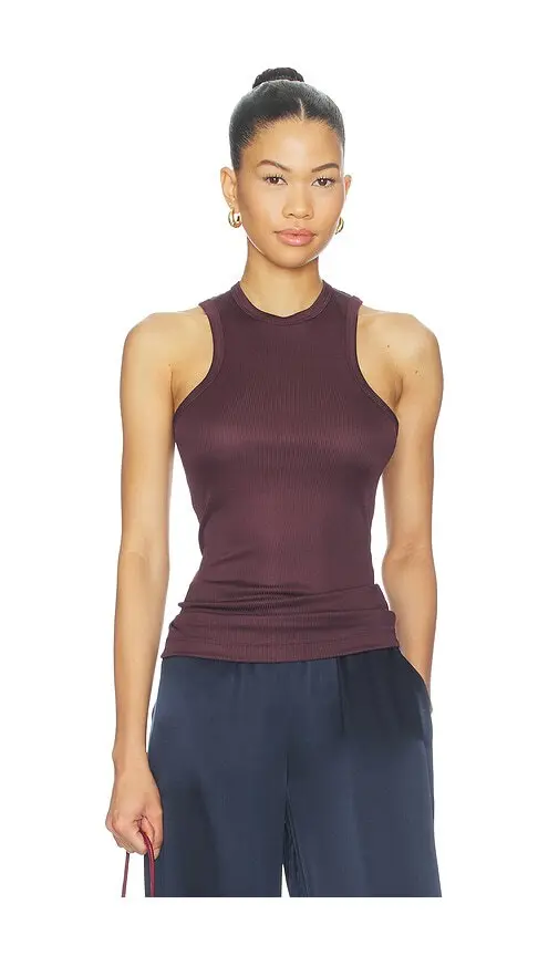 AGOLDE Andre Tank Top In Burgundy - Corinth