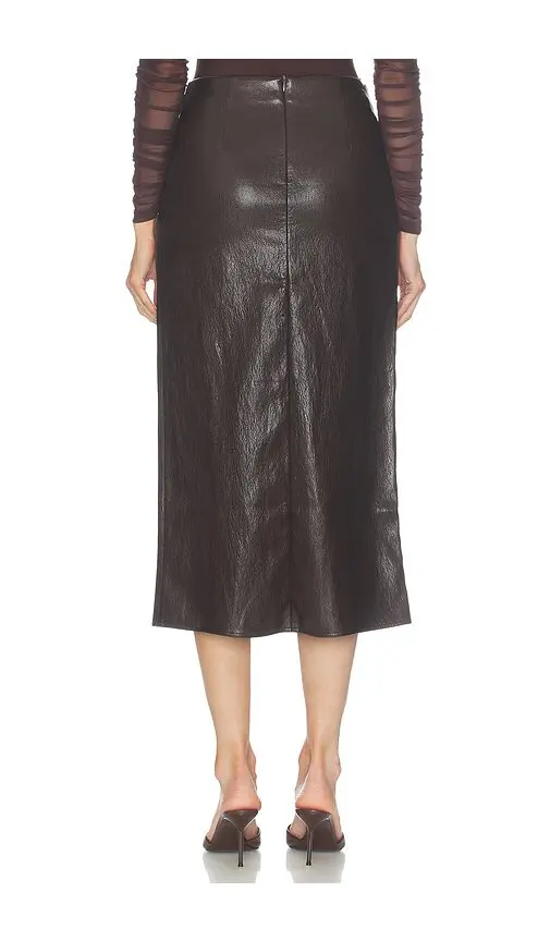 Lna Vega Faux Leather Wrap Skirt
