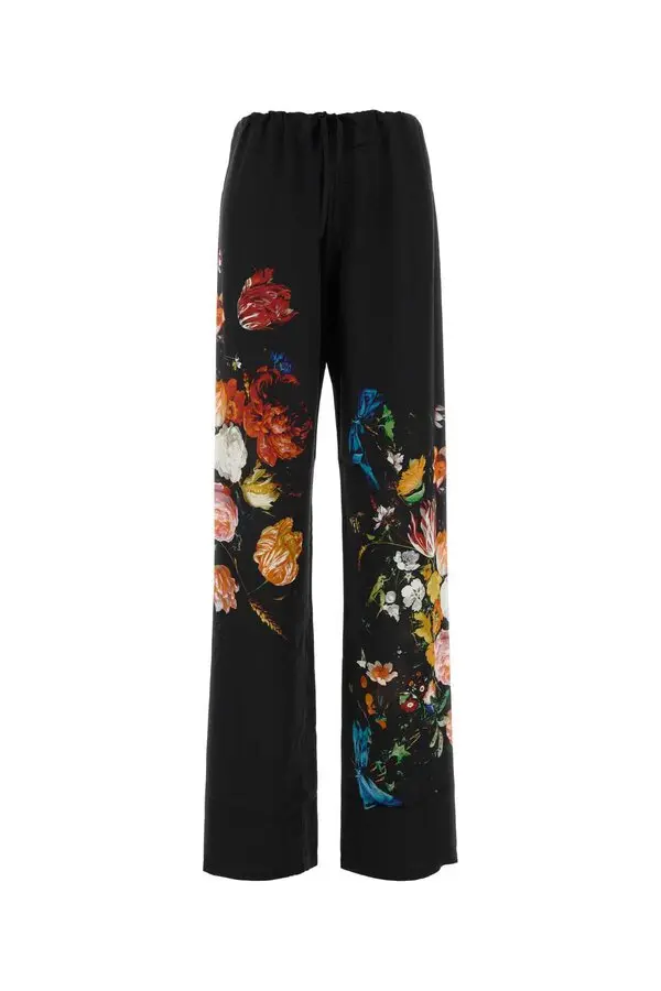 Dries Van Noten Satin Pachas Pant - Black