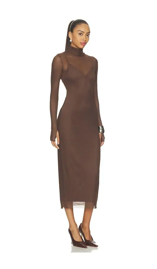 AFRM Shailene Dress In Chocolate