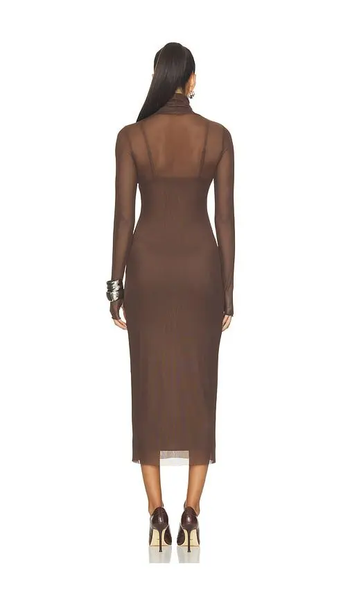 AFRM Shailene Dress In Chocolate