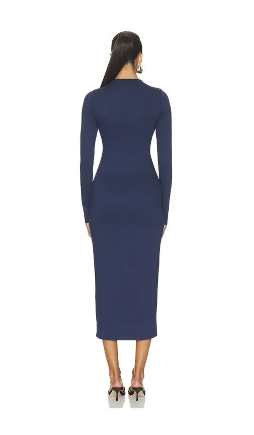 AFRM Juniper Dress In Navy - Black Iris