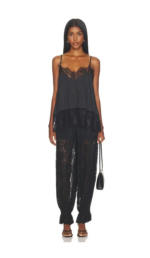 WeWoreWhat Lace Voile Cami Top