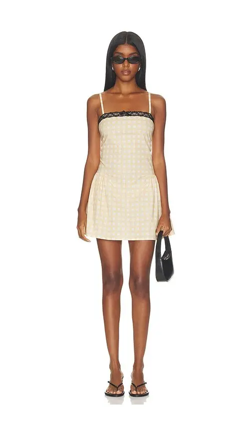 WeWoreWhat Vintage Poplin Mini Dress In Beige - Sesame