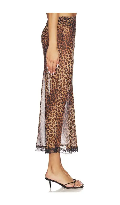 Sprwmn Amelie Midi Skirt In Brown