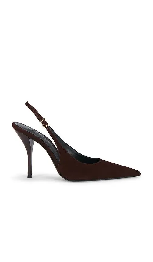 Schutz Liora Slingback Pump In Brown - Root Brown Suede