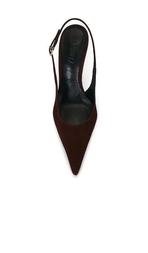 Schutz Liora Slingback Pump In Brown - Root Brown Suede
