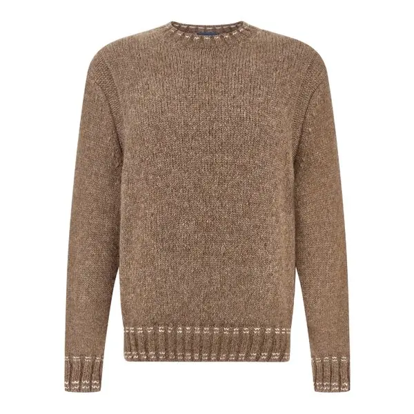 Paul & Shark Crewneck Sweater In Fine Lama Yarn