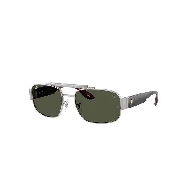 Ray-ban Rb3797m Scuderia Ferrari Collection Sunglasses Frame Green Lenses - Black