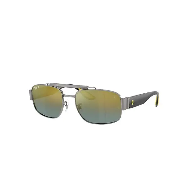 Ray-ban Rb3797m Scuderia Ferrari Collection Sunglasses Frame Green Lenses - Black