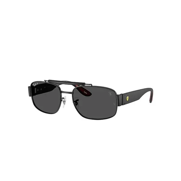 Ray-ban Rb3797m Scuderia Ferrari Collection Sunglasses Frame Green Lenses - Matte Black
