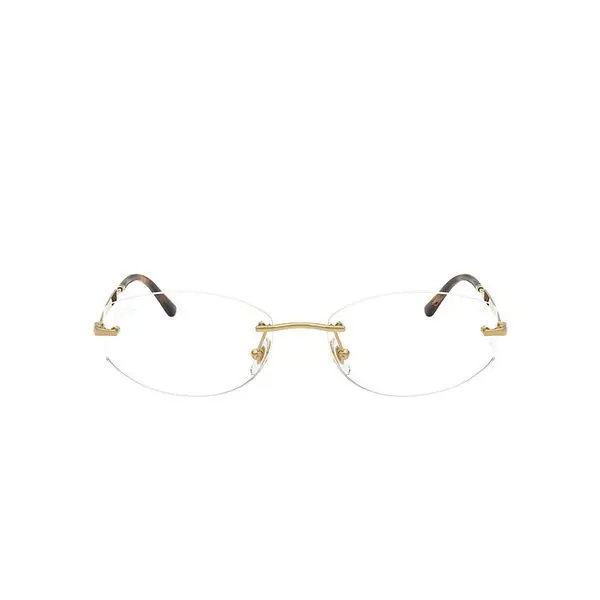 Ray-ban Rb3792v Optics Eyeglasses Frame Clear Lenses - Gold