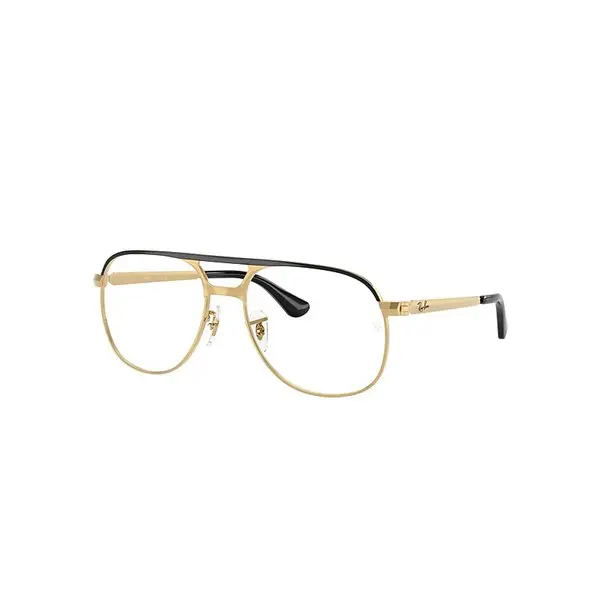 Ray-ban Bill Max Optics Eyeglasses Frame Transparent Lenses Polarized - Gold